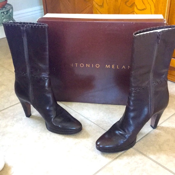 ANTONIO MELANI | Shoes | Antonio Melani Brown Leather Boots | Poshmark